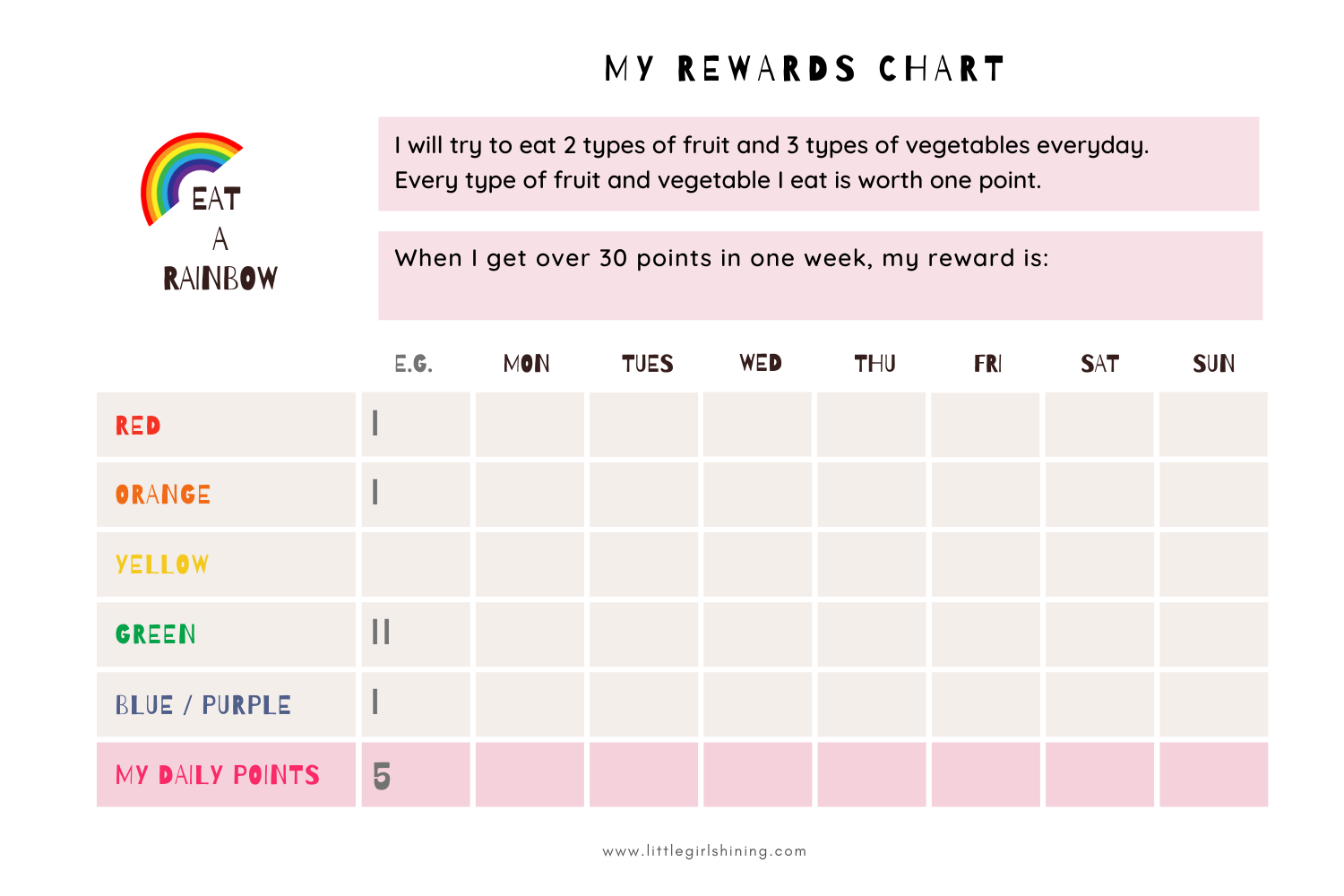 Printables For Little Girls - Little Girl Shining