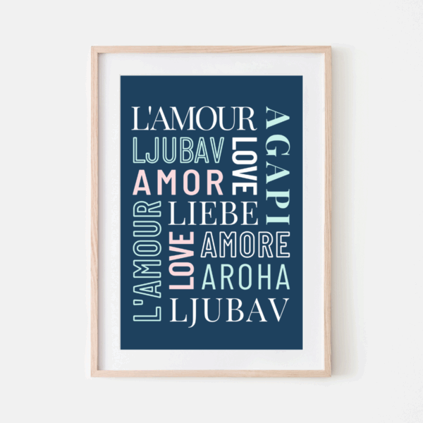 “Love” in Different Languages | Printable Wall Art for Girls’ Rooms ...