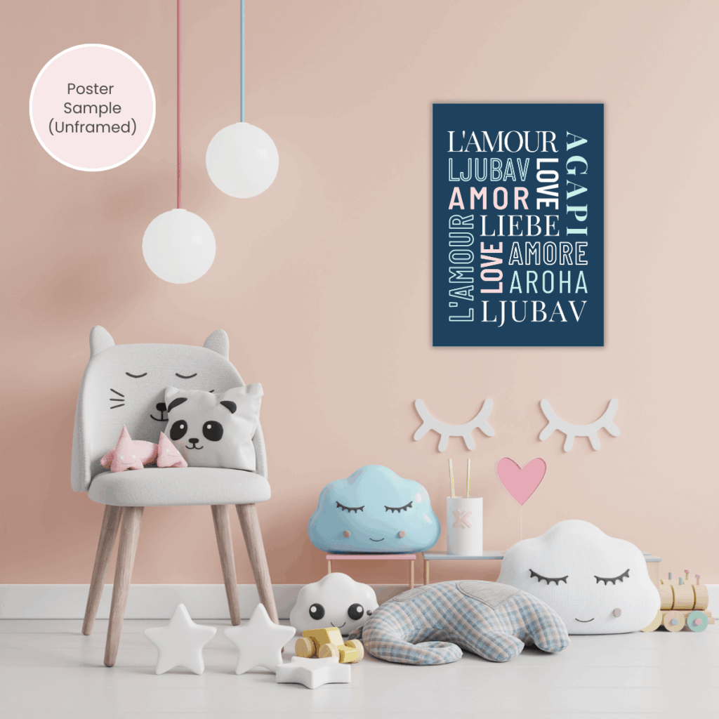 “Love” in Different Languages | Printable Wall Art for Girls’ Rooms ...