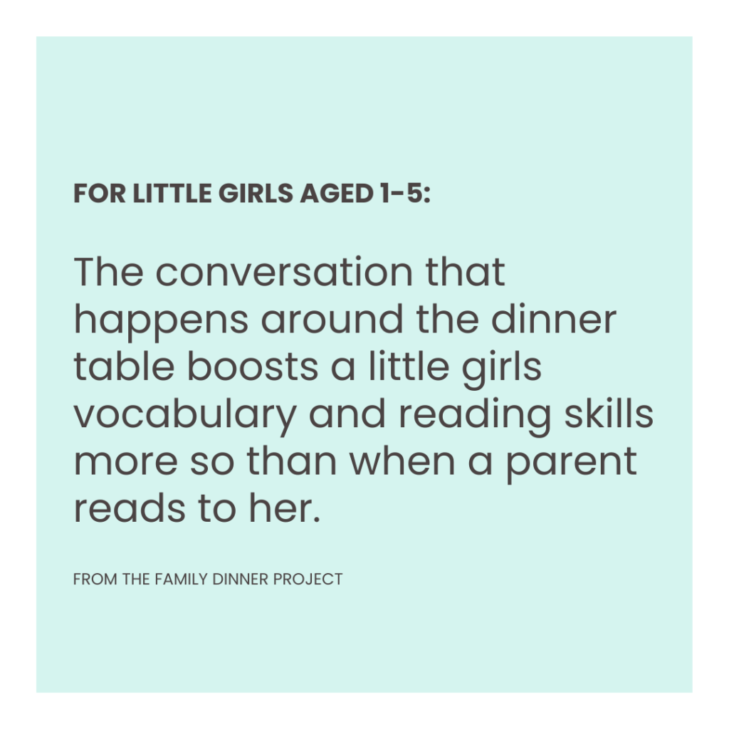 The powerful benefits of Family Dinners for Young Girls - Little Girl ...