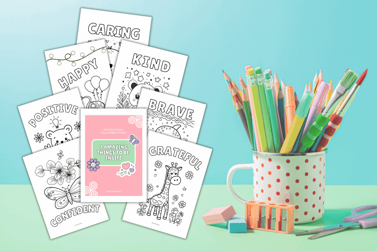 Inspirational Colouring Pages for Little Girls - Little Girl Shining