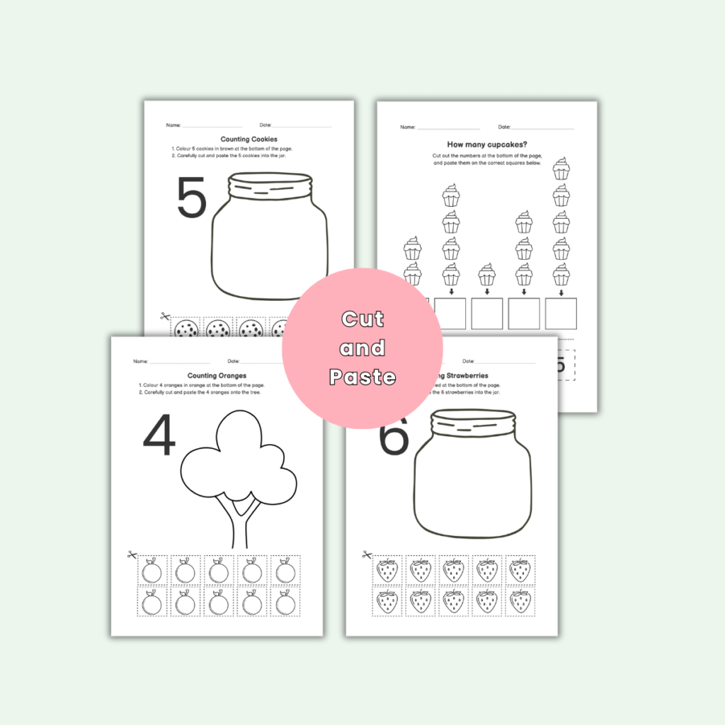 Numbers Worksheets for Preschool and Kindergarten - Little Girl Shining