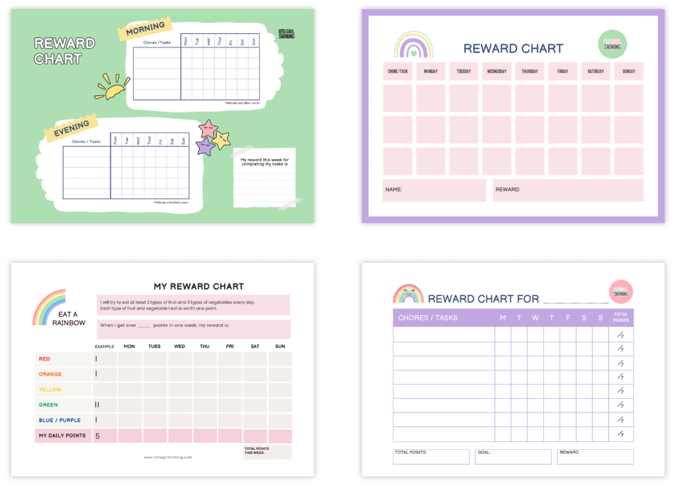 Printables For Little Girls - Little Girl Shining