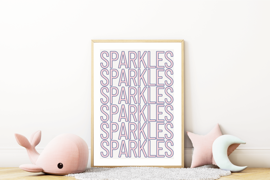 6 Piece Mix and Match Printable Art Set for Little Girls Room - Little ...