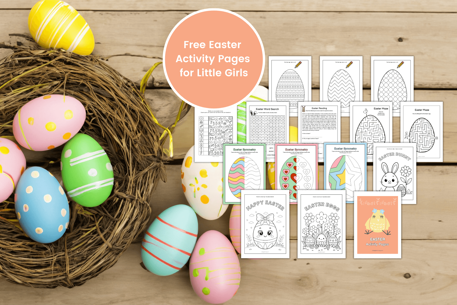 Easter Fun for Little Girls – Grab Your Free Activity Pages! - Little ...